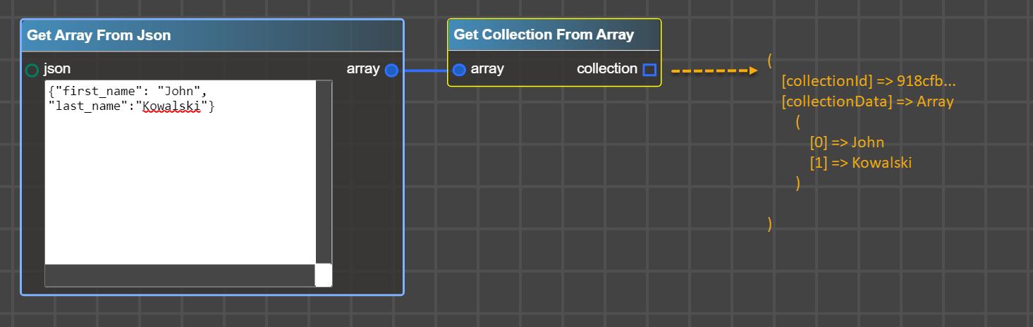Get Collection From Array Logic Builder Help
