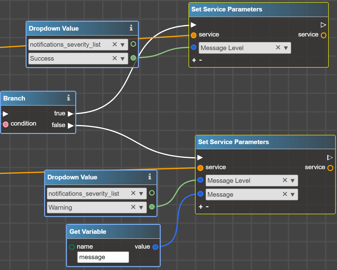 Set Service Parameters – Logic Builder Help